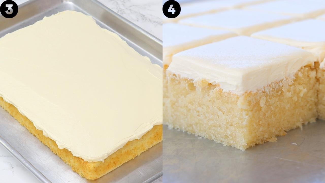 Fluffy Vanilla Sheet Cake - Cakes by MK