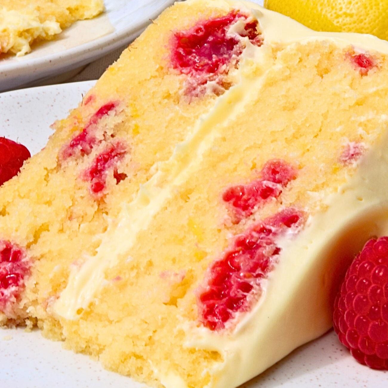 Moist Lemon Raspberry Cake - Cakes by MK