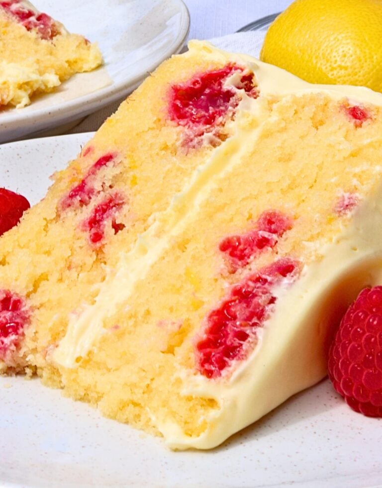 Moist Lemon Raspberry Cake - Cakes by MK
